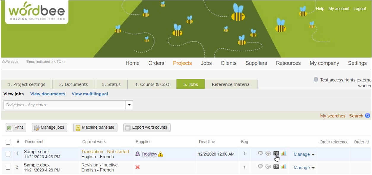 View/download the word count reports